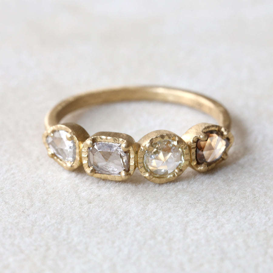 0.84ct 4 bezel diamond ring – Yasuko Azuma Jewelry